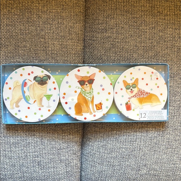 Molly & Rex | Dining | Molly Rex Dogthemed Coaster Set 2 Total New ...